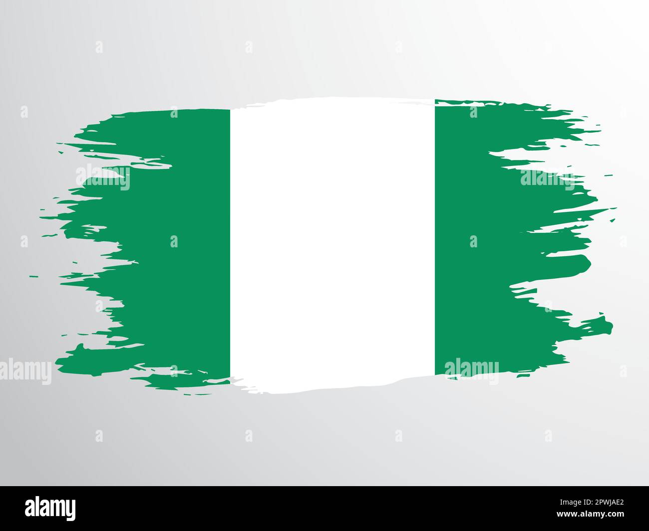 Flag of Nigeria painted with a brush Stock Vector Image & Art - Alamy