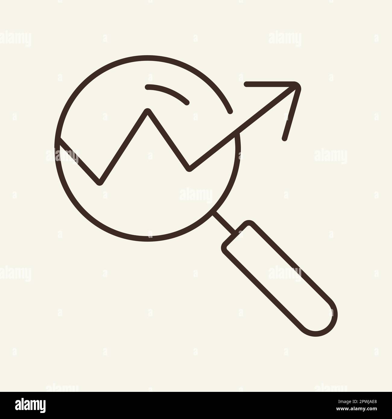 Magnifying glass minimal line hi-res stock photography and images - Alamy