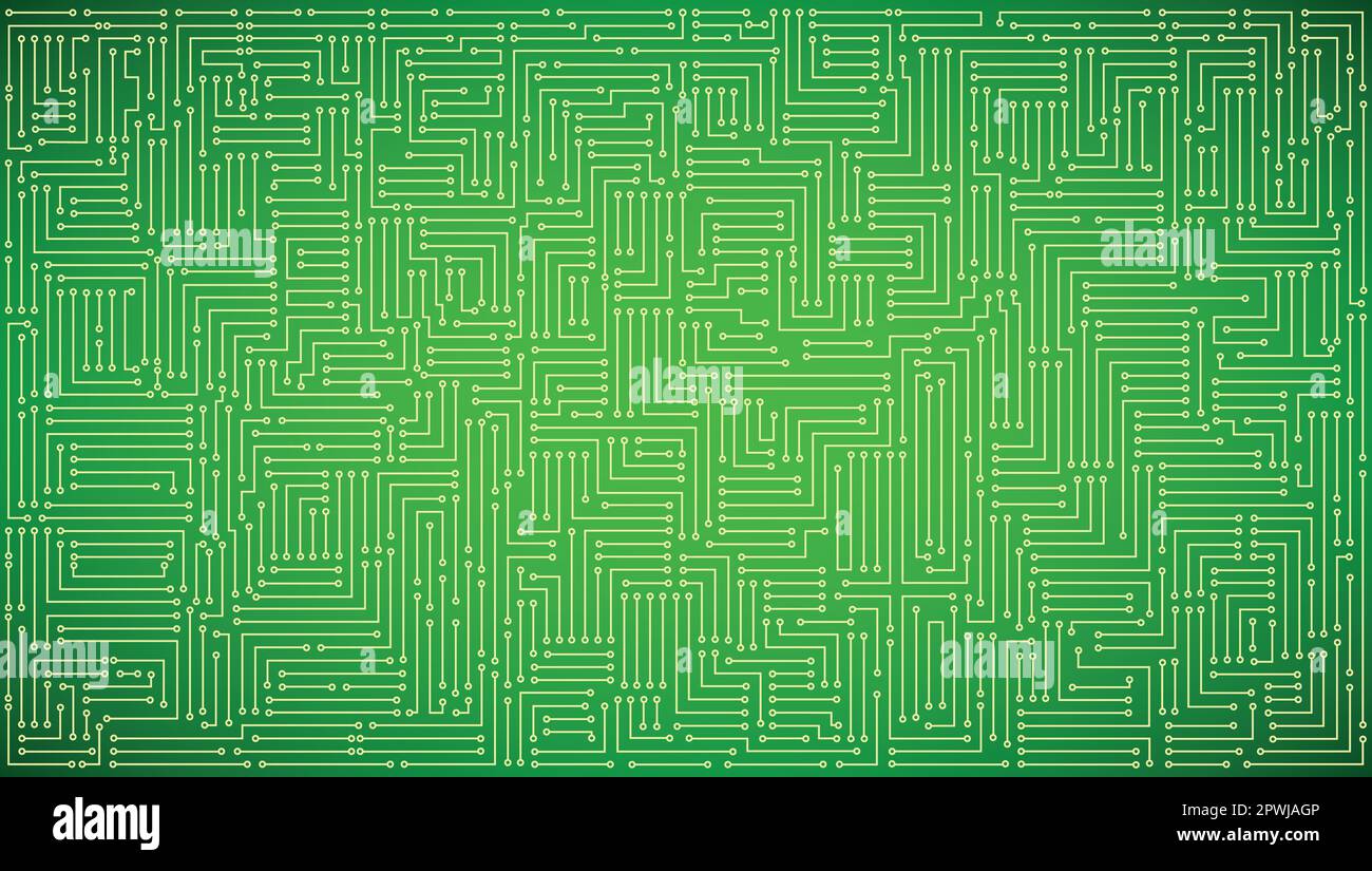 Microcircuits on a green background Stock Vector Image & Art - Alamy