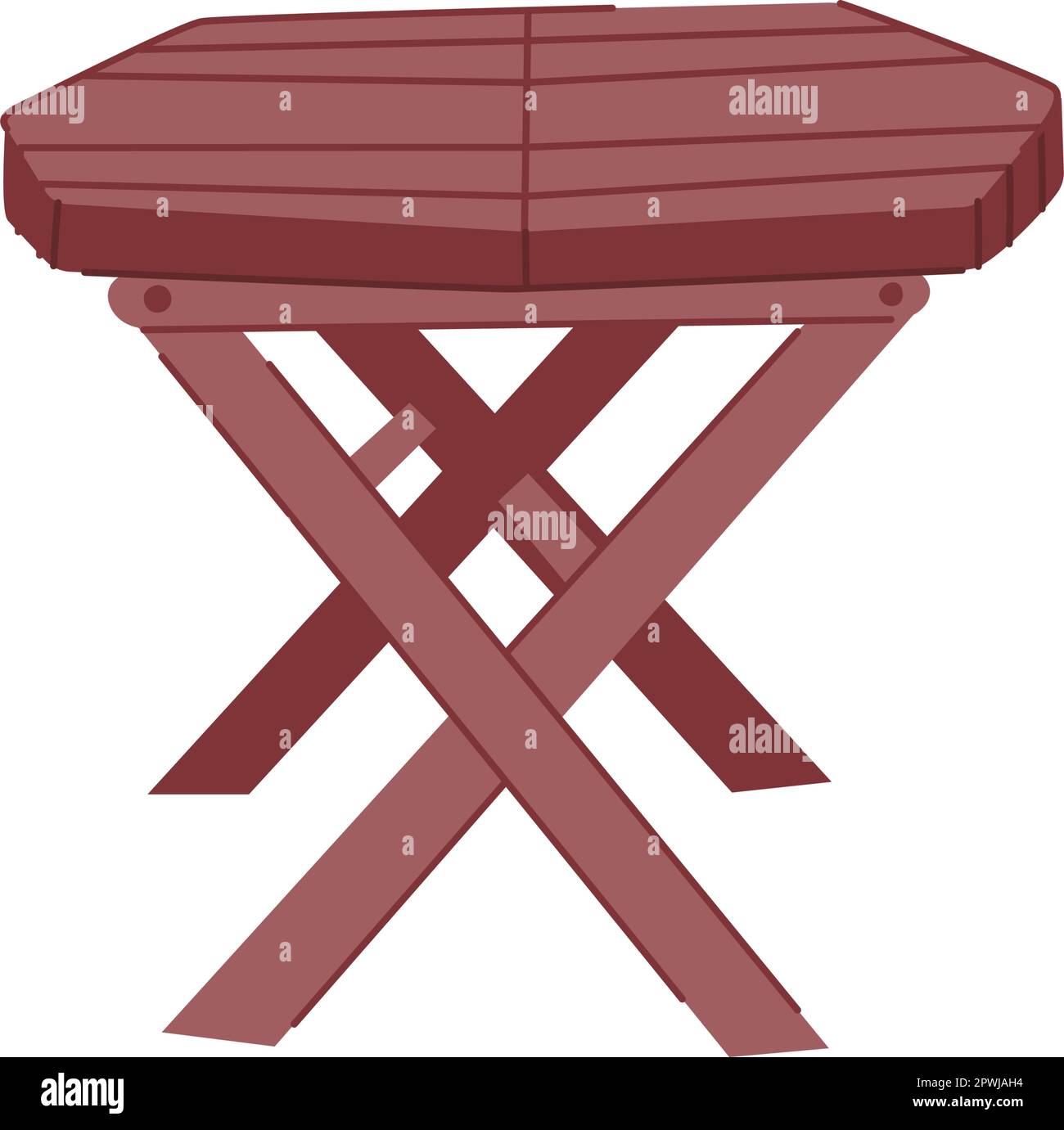 furniture folding table cartoon. equipment comfor, metal empty ...