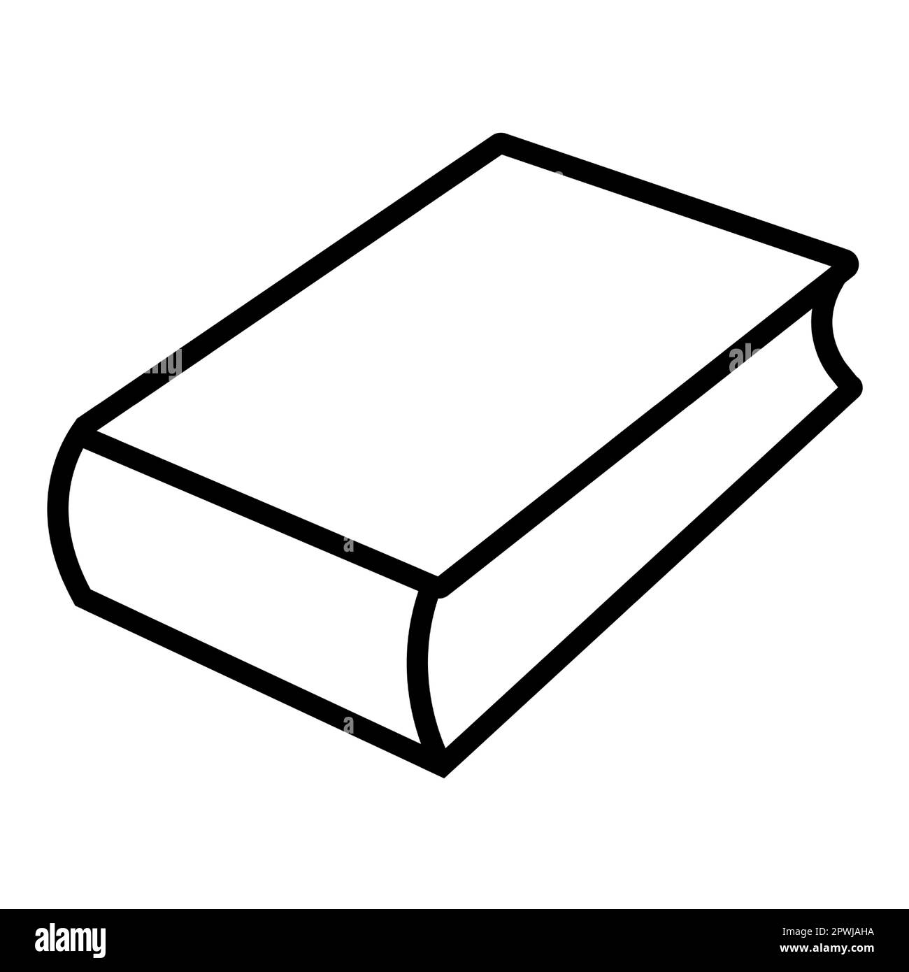 Book Icon line isolated on white background. Education Vector Stock ...