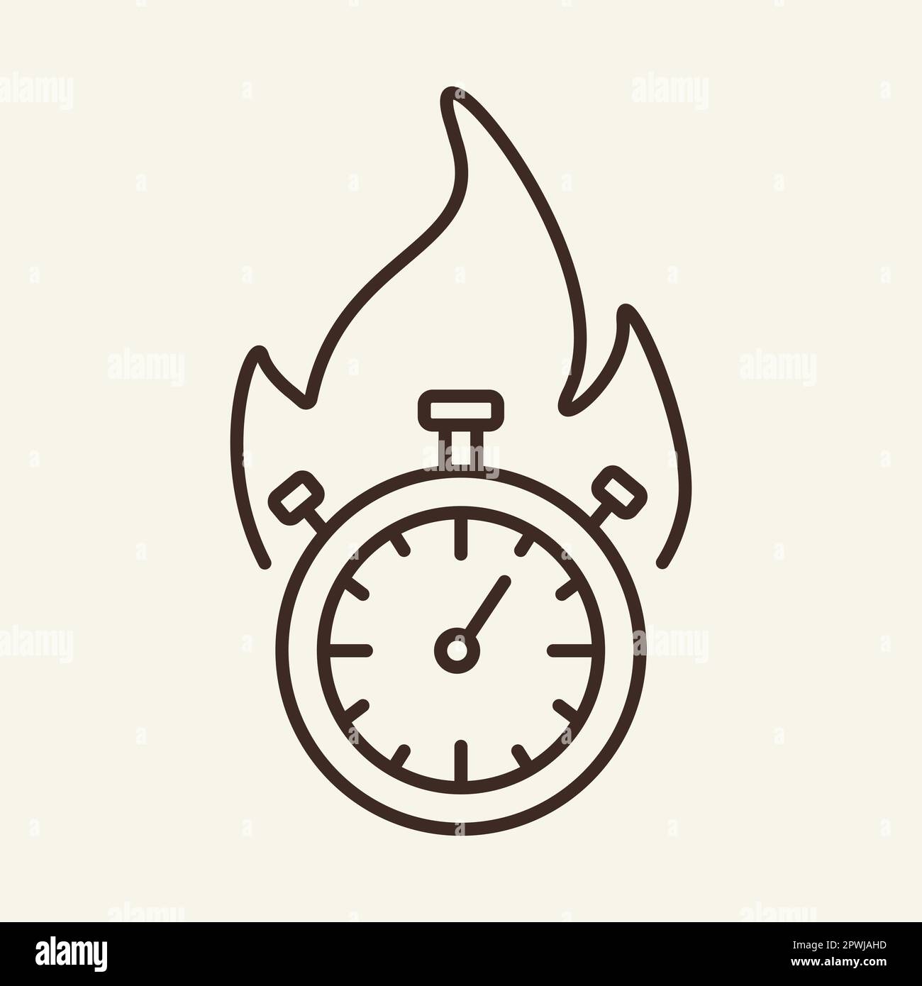 Burning time line icon Stock Vector Image & Art - Alamy