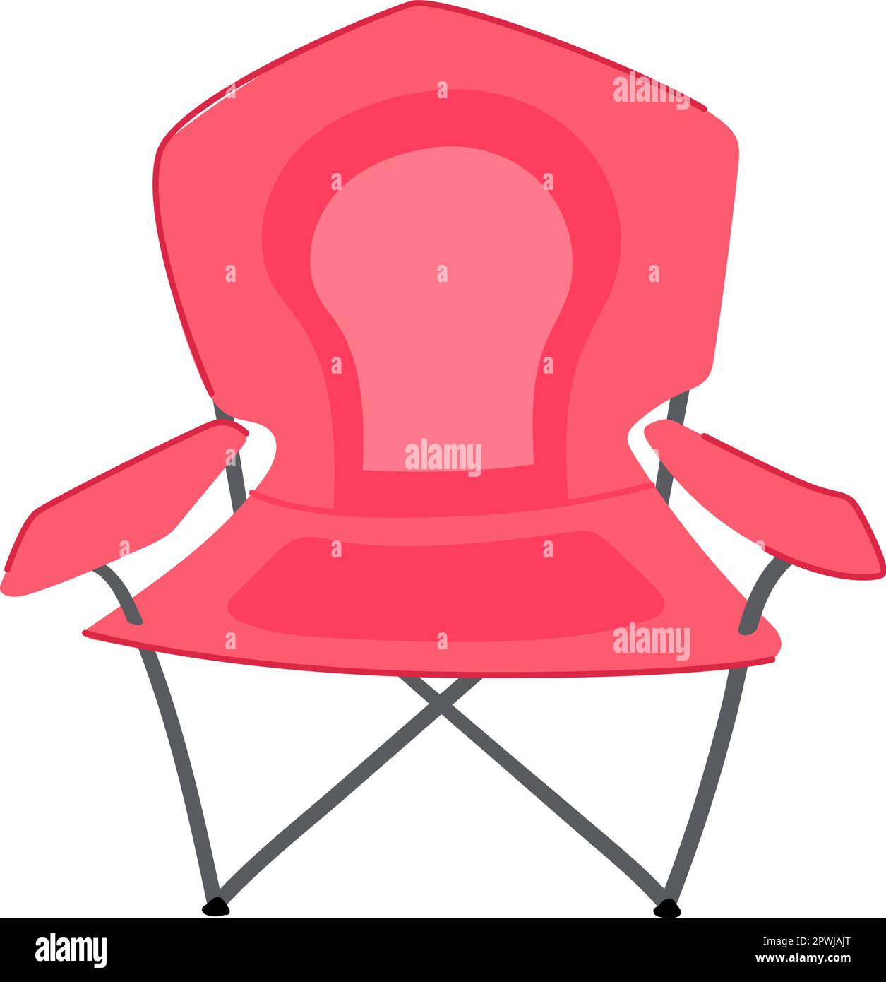 rest folding chair cartoon. sit arm, relax furniture rest folding chair ...