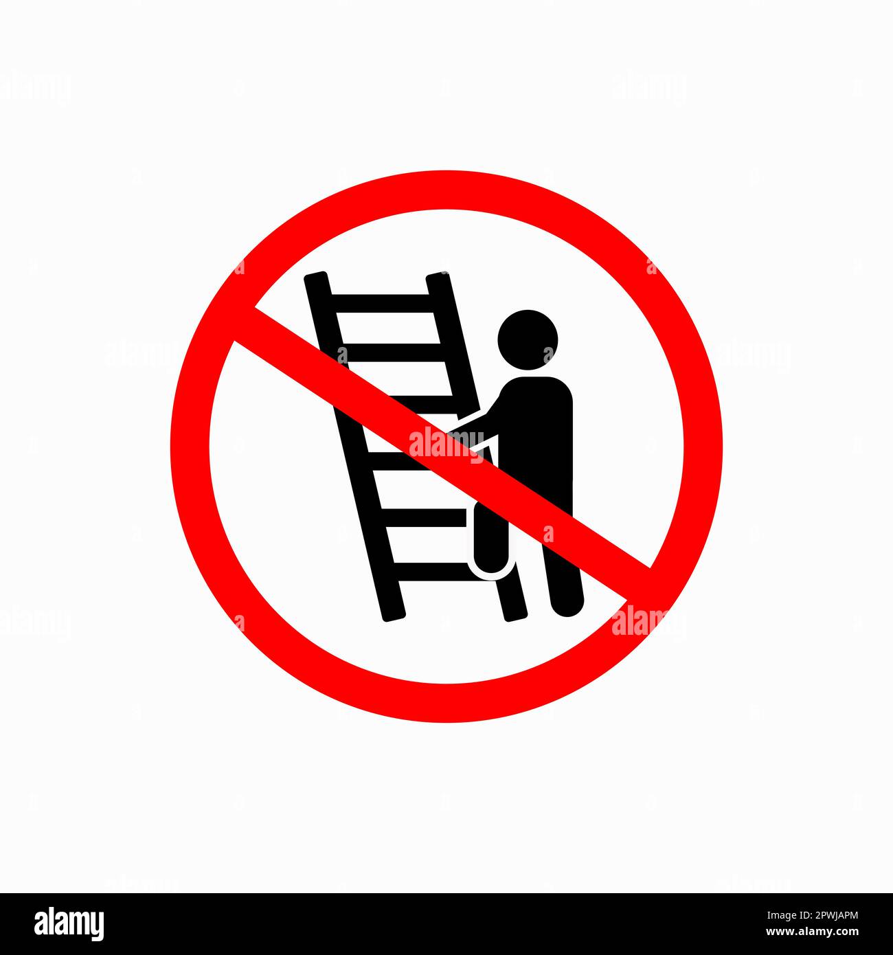 Stop Sign Ladder Stock Vector Images Alamy