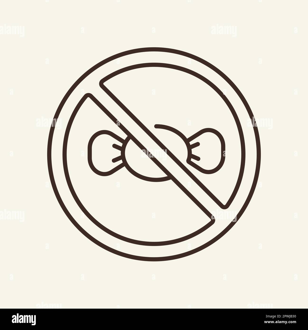 No sweets line icon Stock Vector Image & Art - Alamy