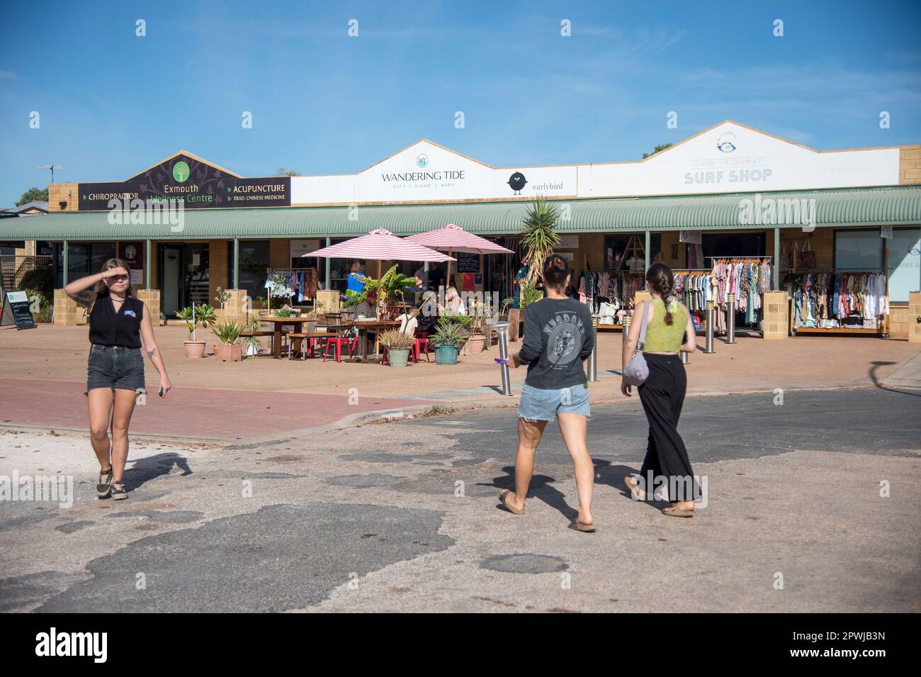A general view of the Exmouth CBD shopping centre in Exmouth, Western ...