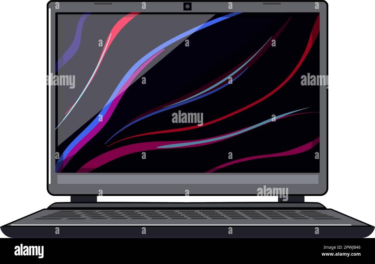 neon laptop gaming cartoon. internet game, computer pc neon laptop ...