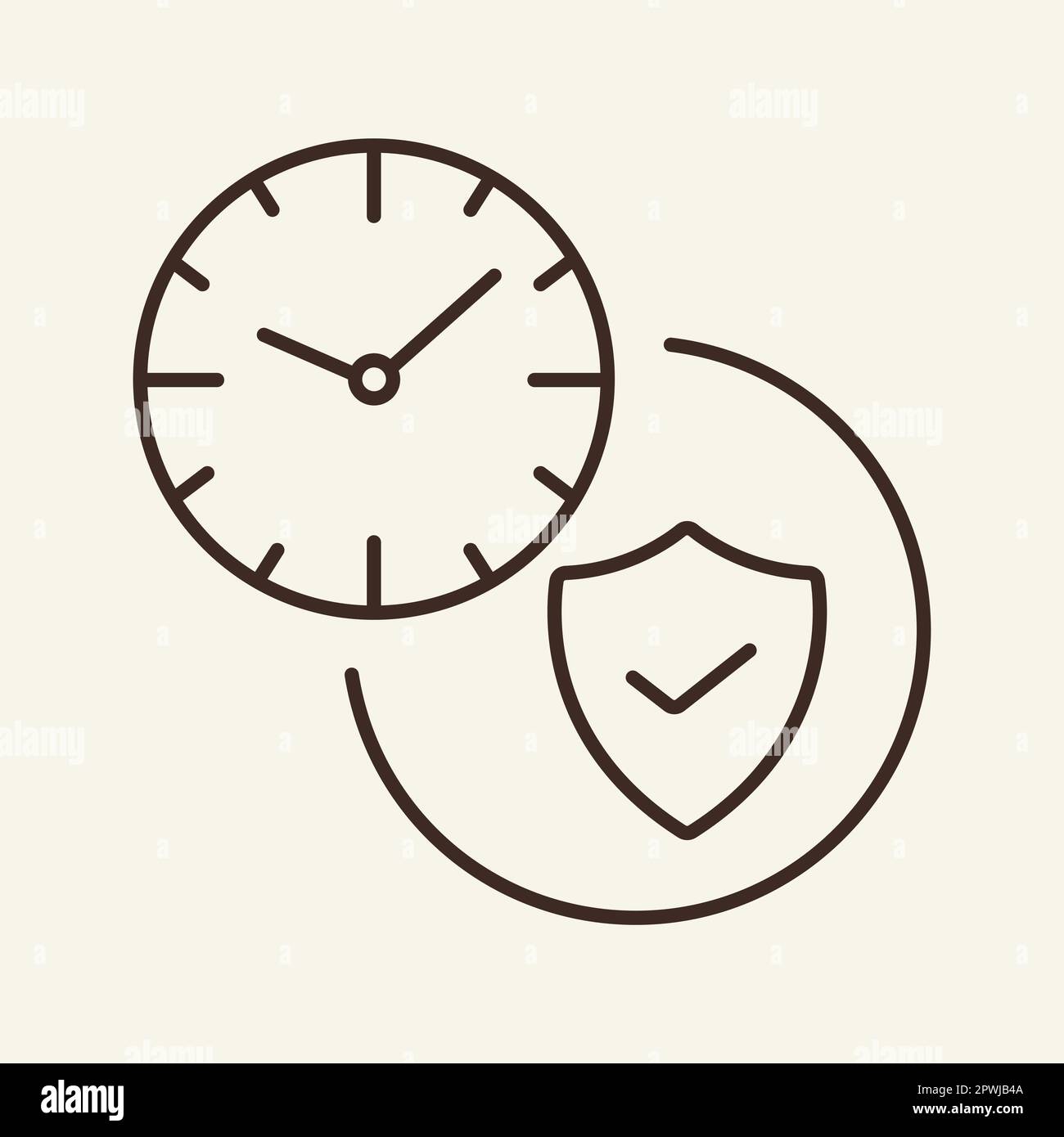 Reliability with clock icon hi-res stock photography and images - Alamy