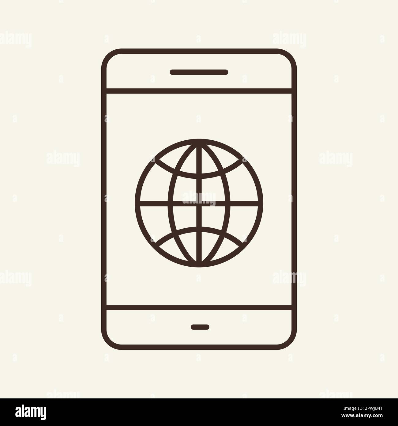Roaming line icon Stock Vector Image & Art - Alamy