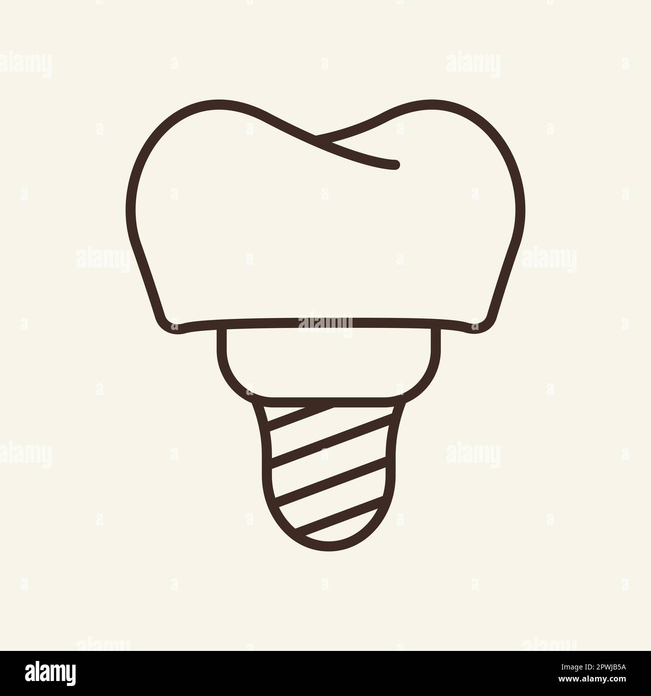Dental implant crown line Stock Vector Images - Alamy