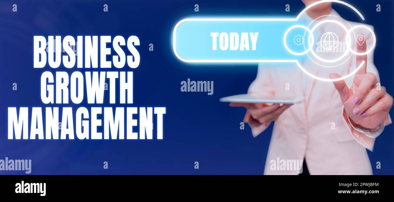 Writing displaying text Business Growth Management, Word for improving ...