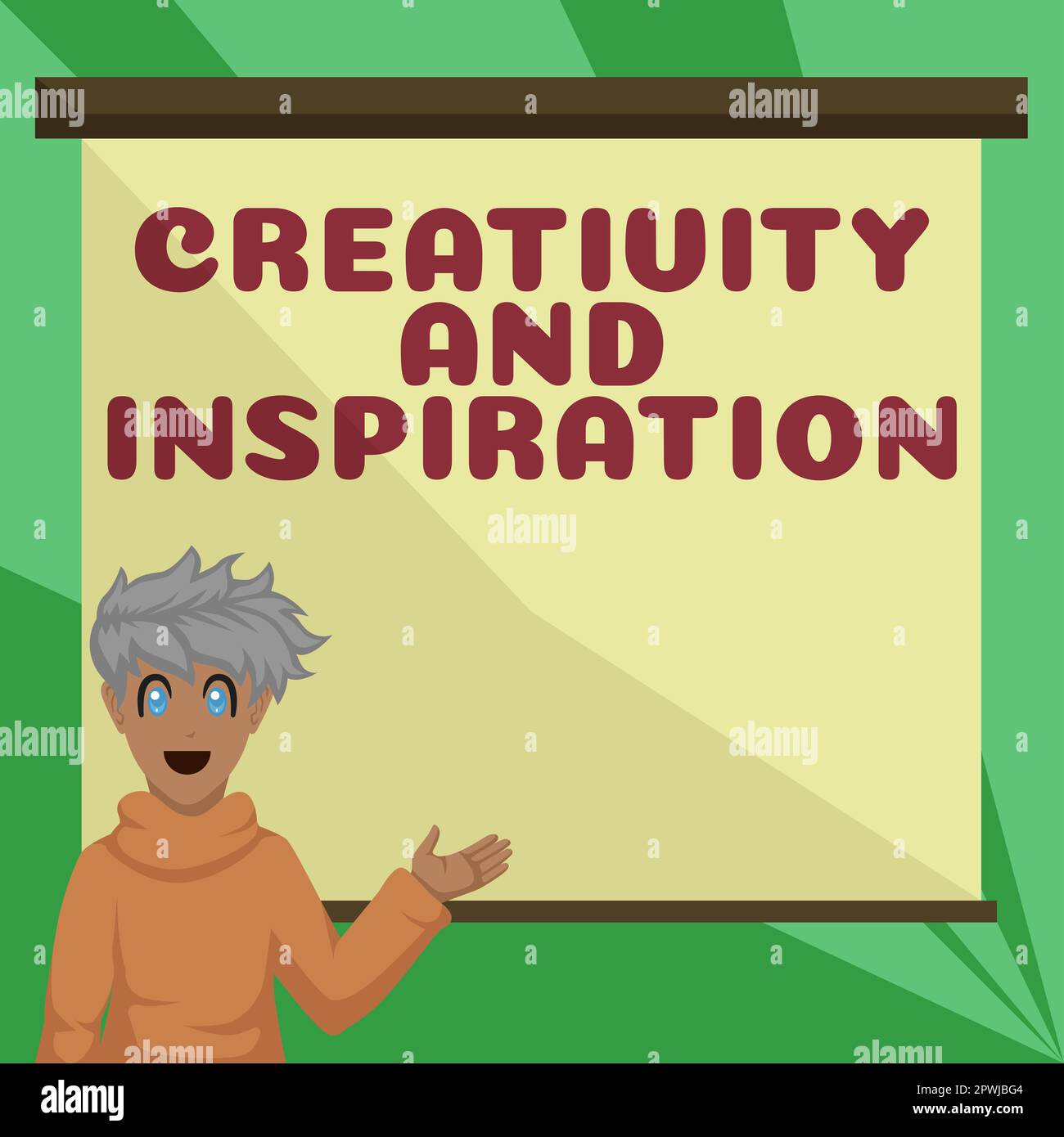 Sign displaying Creativity And Inspiration, Business idea the ...