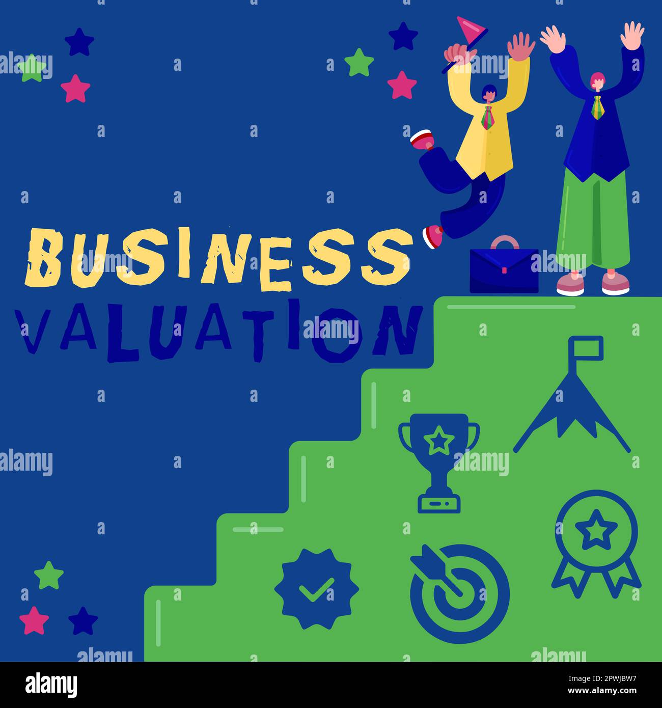 Writing displaying text Business Valuation, Word for determining the ...