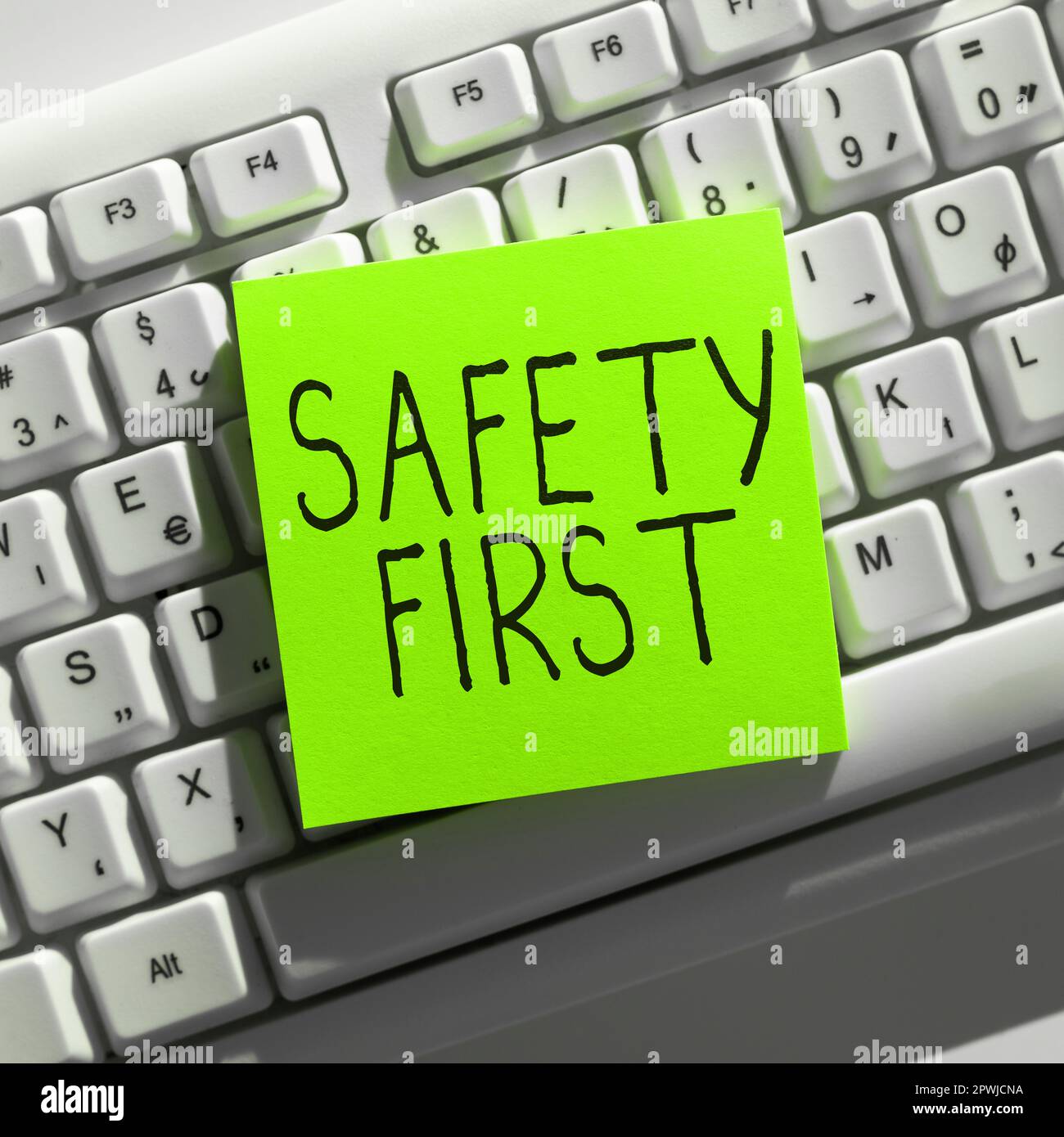 Conceptual caption Safety First, Word for Avoid any unnecessary risk ...