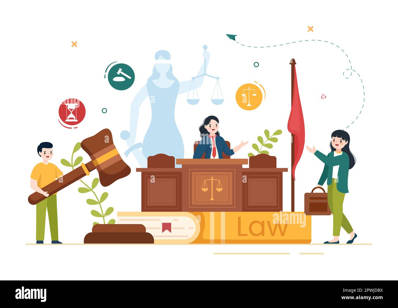 Law Firm Services with Justice, Legal Advice, Judgement and Lawyer ...