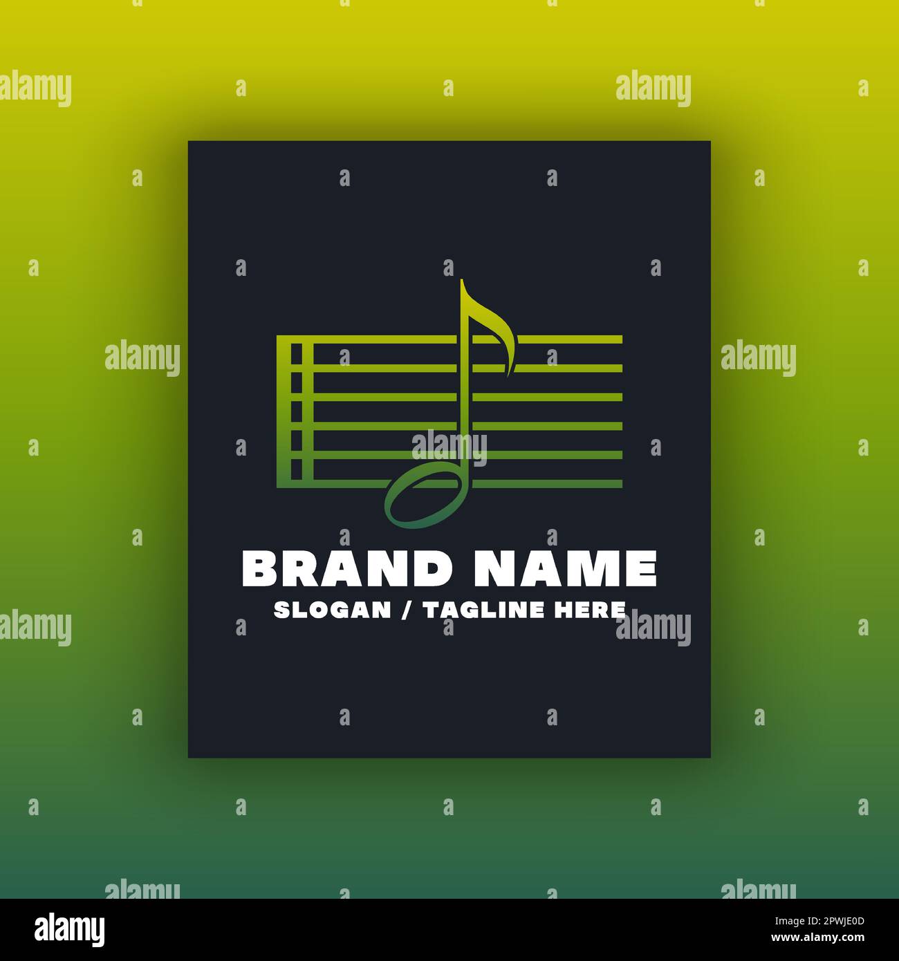 Musical logo design template. Simple, modern, elegant and smooth. This ...