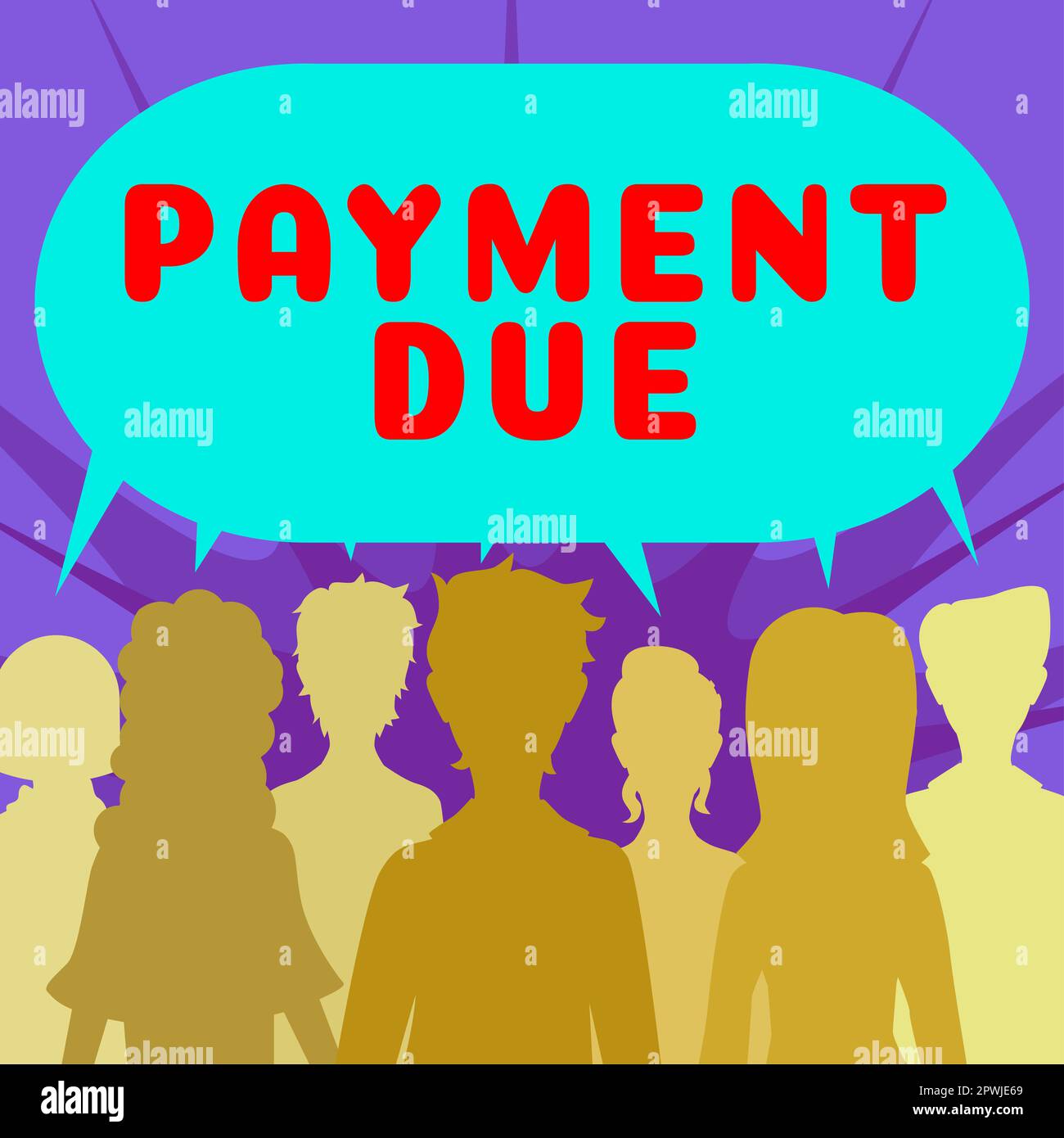 Conceptual display Payment Due, Word Written on The date when payment ...
