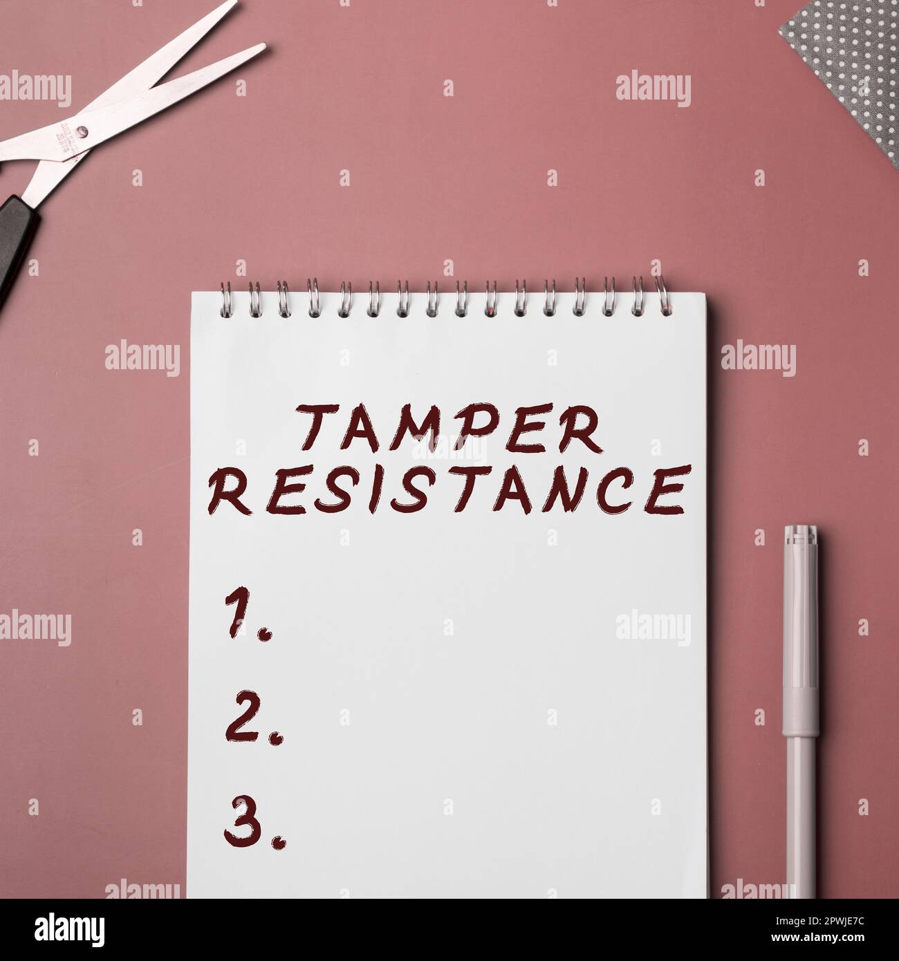 Conceptual caption Tamper Resistance, Word for resilent to physical ...