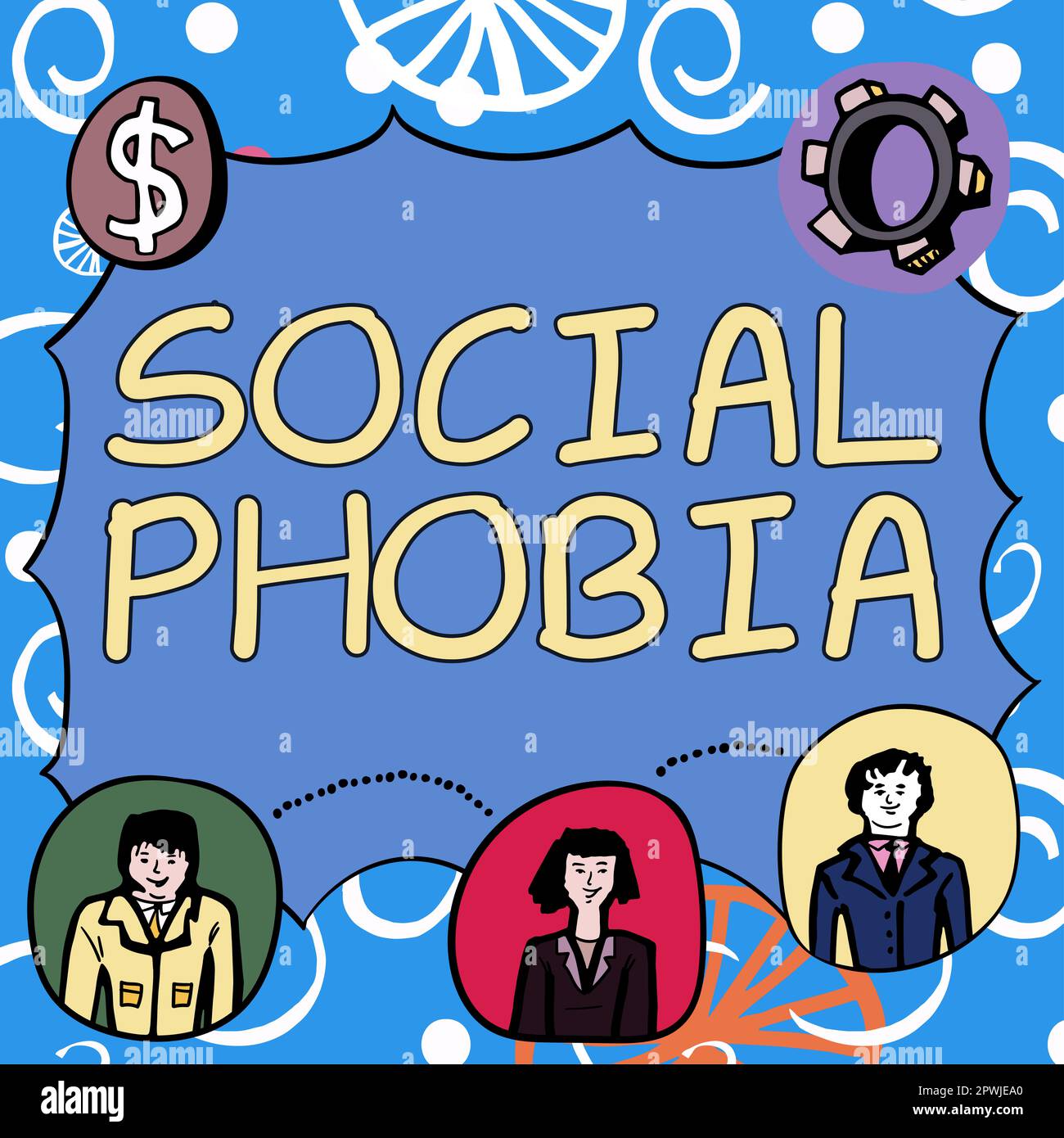 Text showing inspiration Social Phobia, Business approach overwhelming ...