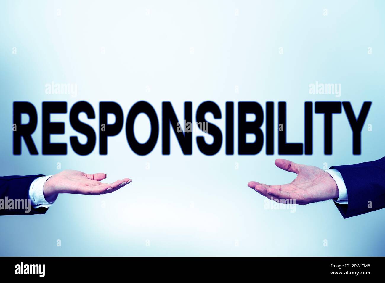 Handwriting text Responsibility, Word for Having control over someone ...