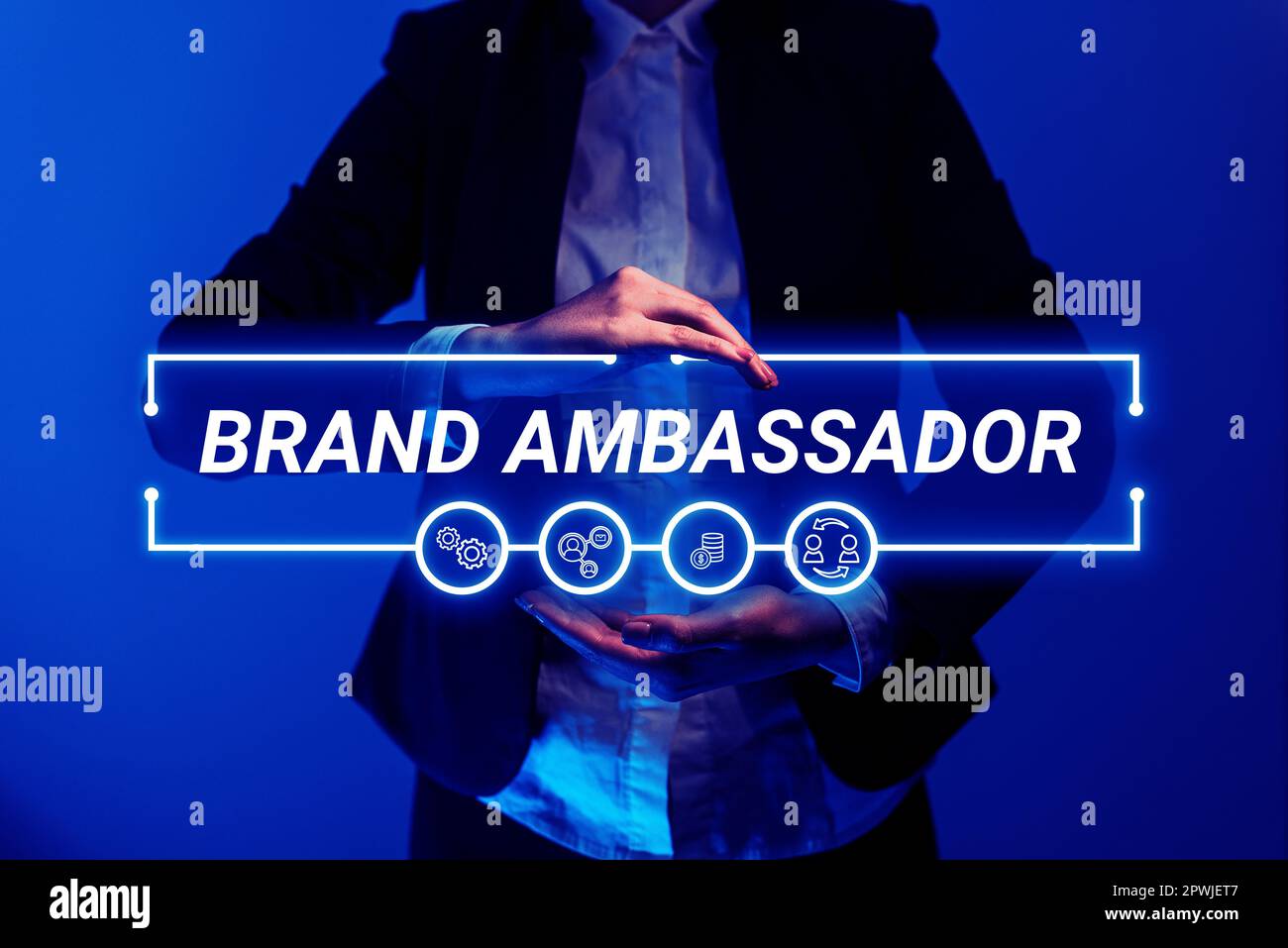 Sign displaying Brand Ambassador, Concept meaning agent accredited as ...