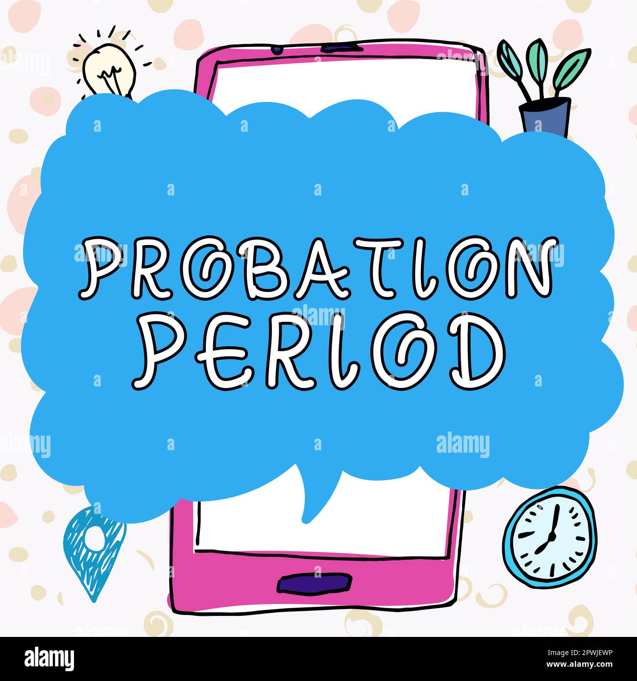 Conceptual display Probation Period, Business idea focused and ... Conceptual display Probation Period, Business idea focused and ...