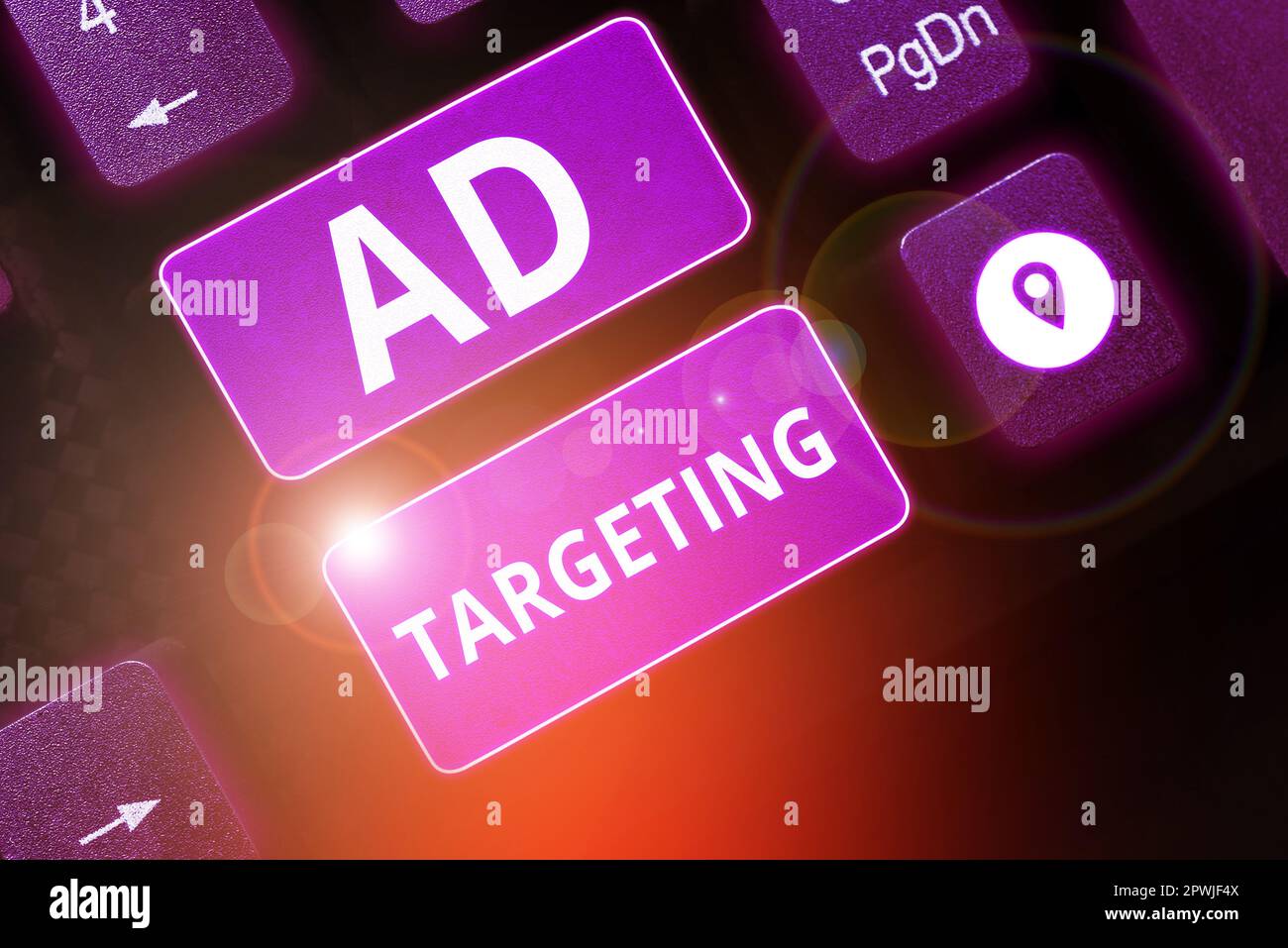 Hand writing sign Ad Targeting, Word Written on target the most ...