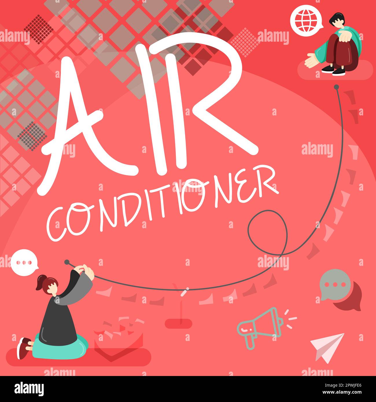 Handwriting text Air Conditioner, Business concept apparatus for ...