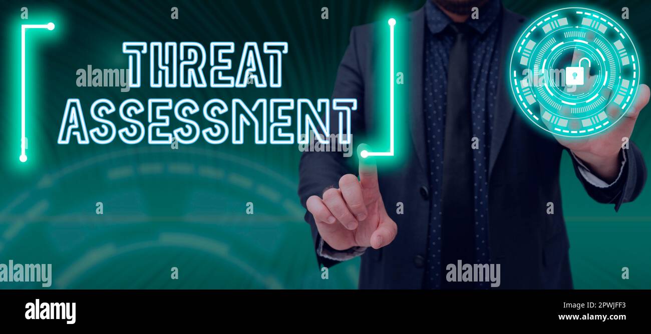 Hand writing sign Threat Assessment, Conceptual photo determining the ...