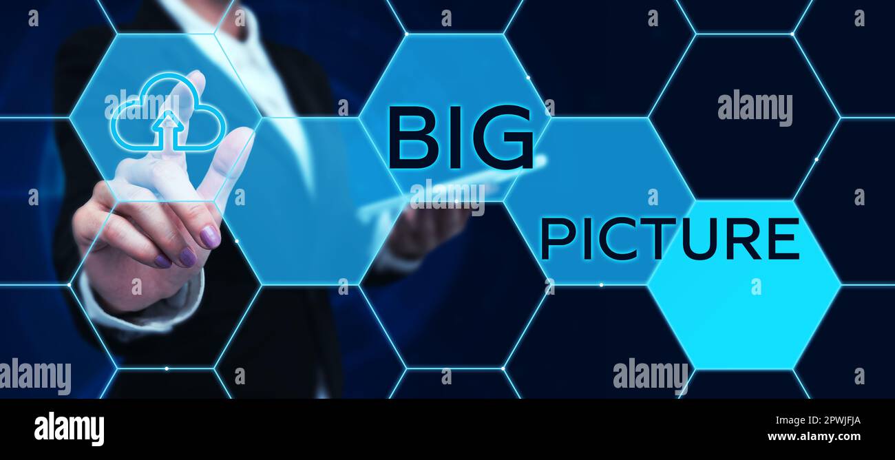 Writing displaying text Big Picture, Word for most important facts ...