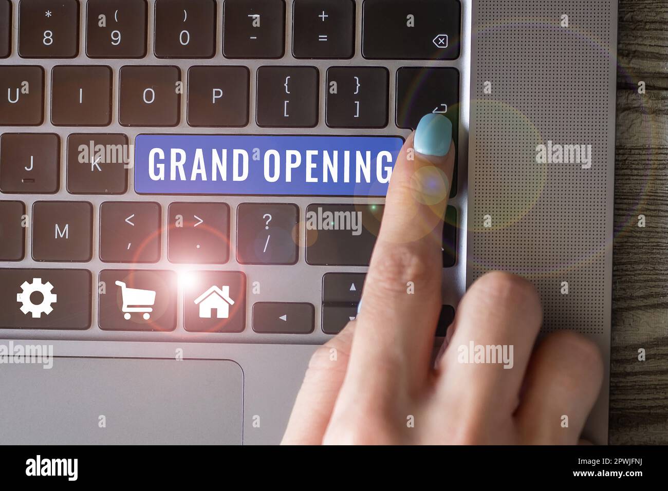 Hand writing sign Grand Opening, Concept meaning Ribbon Cutting New ...