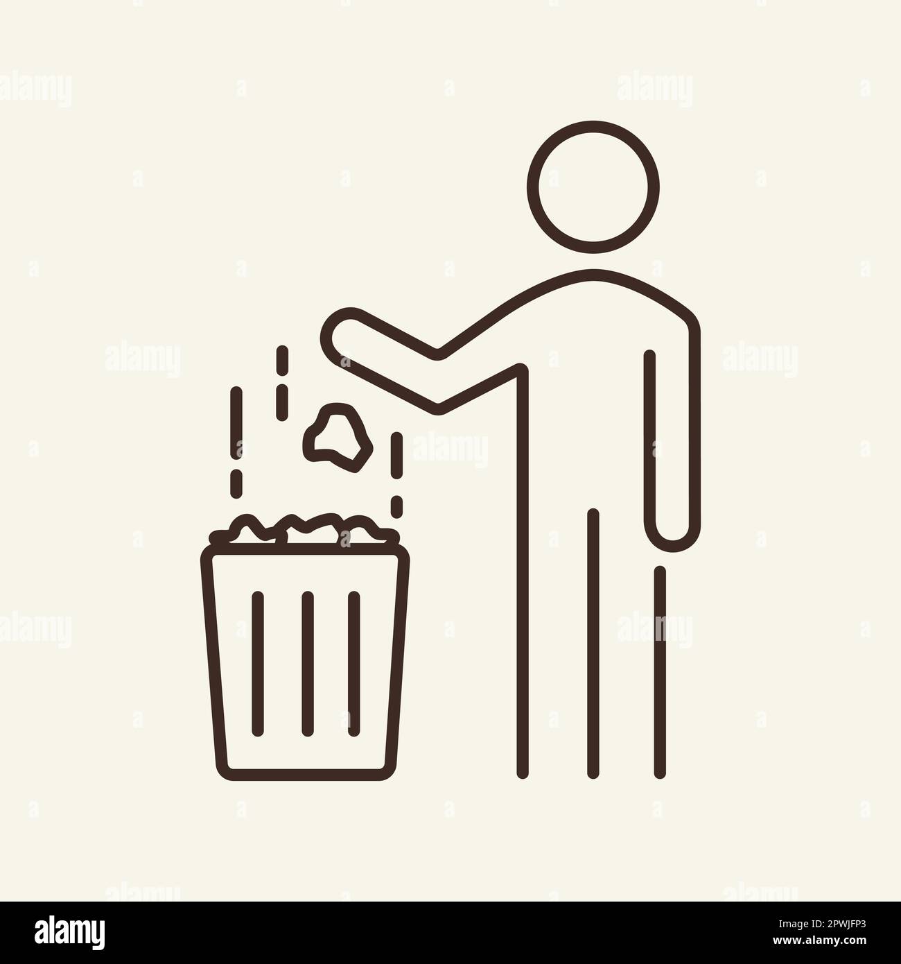 Taking out the trash Stock Vector Images - Alamy