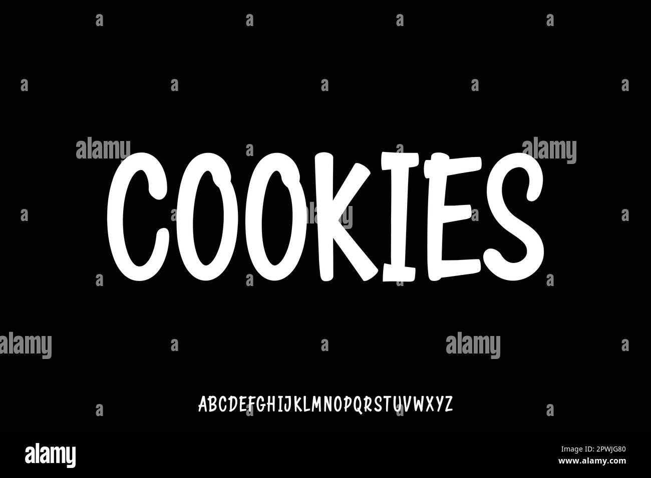 Modern playful handwritten font vector Stock Vector Image & Art - Alamy