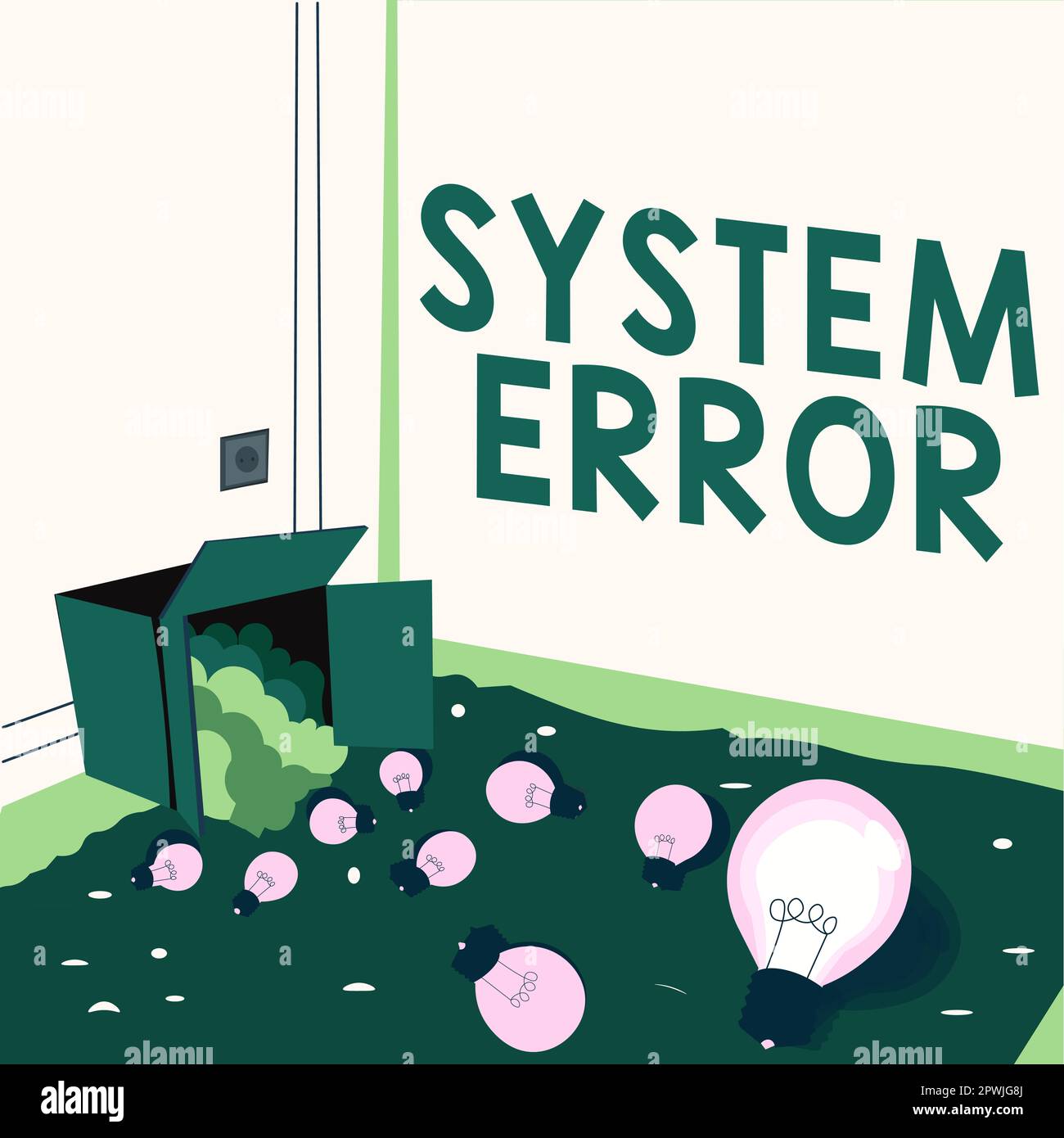 Hand writing sign System Error, Word Written on Technological failure ...