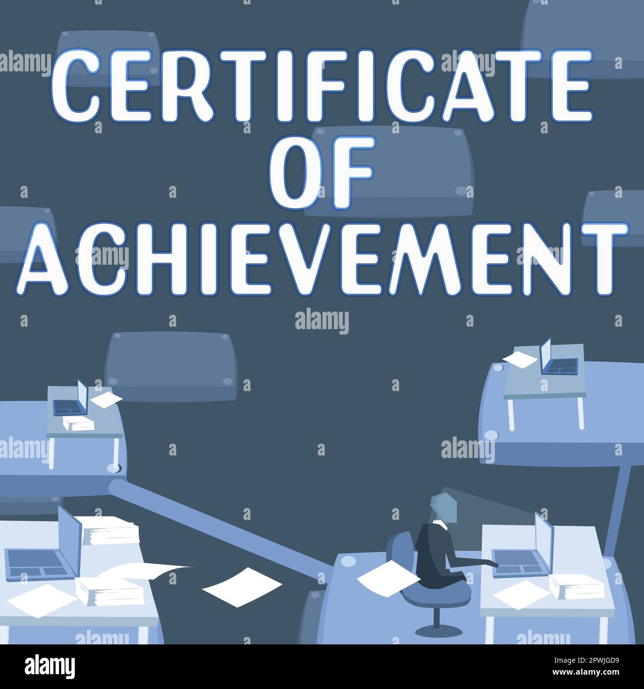 Text showing inspiration Certificate Of Achievement, Internet Concept ...