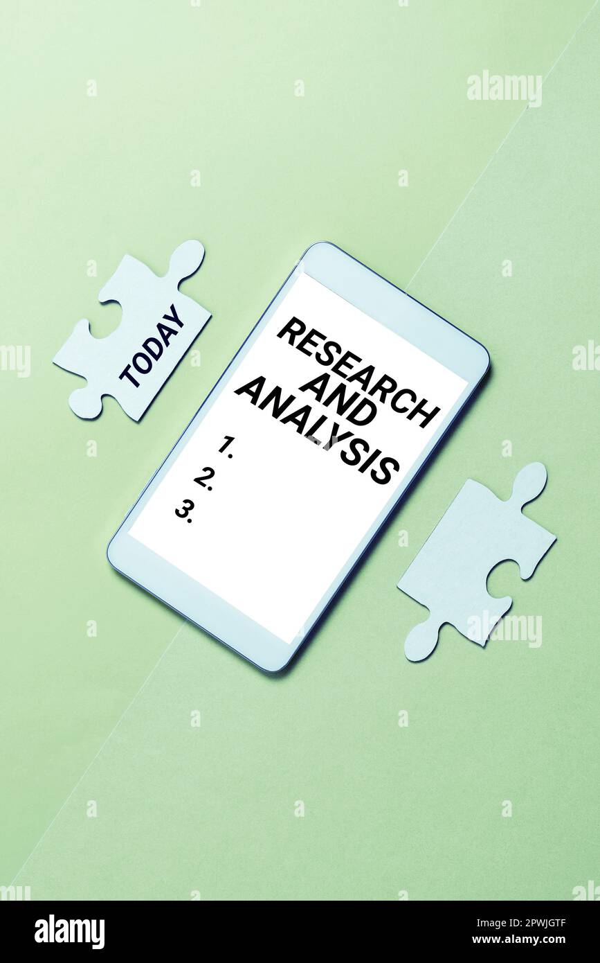 Text sign showing Research And Analysis, Internet Concept Strategic ...