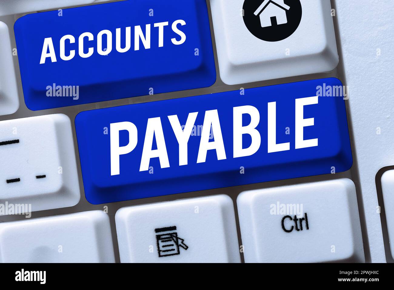 Handwriting text Accounts Payable, Business idea money owed by a ...