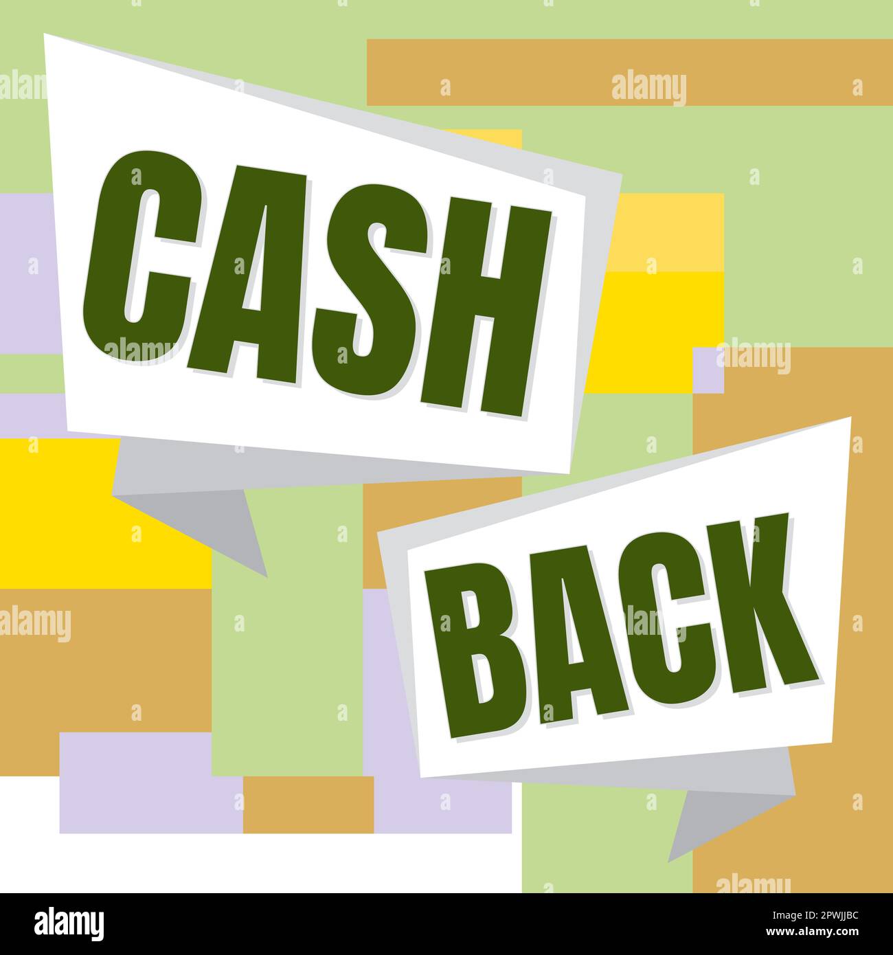 Sign displaying Cash Back, Word Written on incentive offered buyers ...