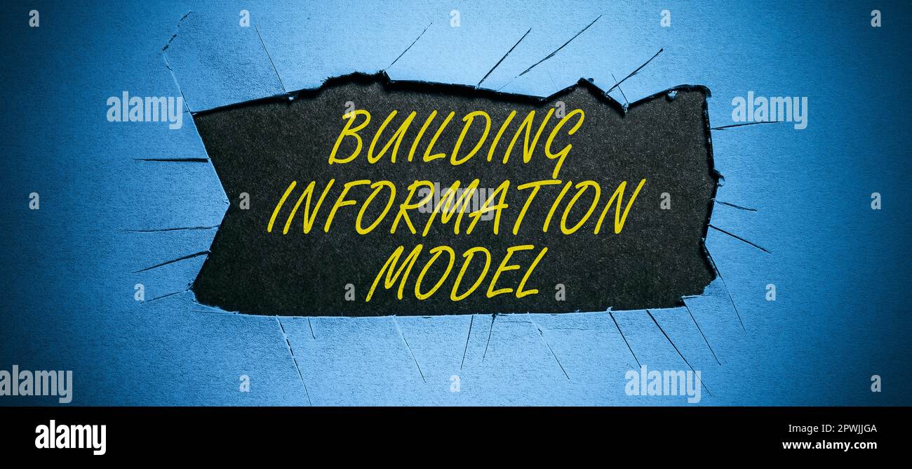 Hand writing sign Building Information Model, Word Written on process ...