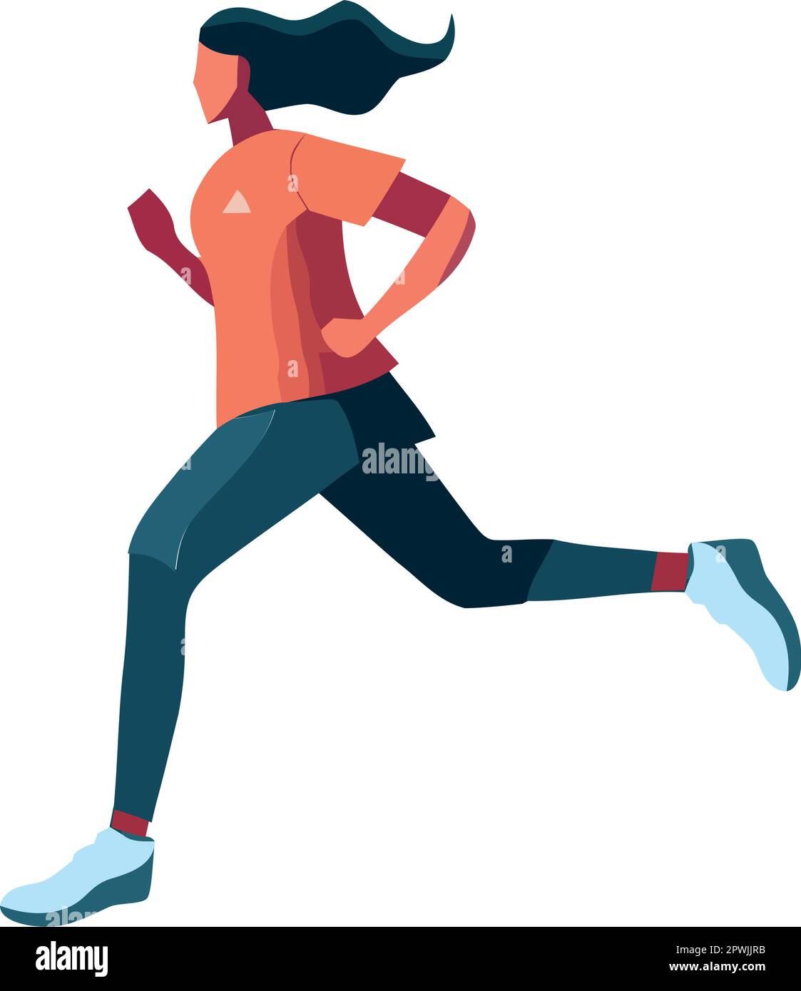 Muscular athlete running with speed and success Stock Vector Image ...