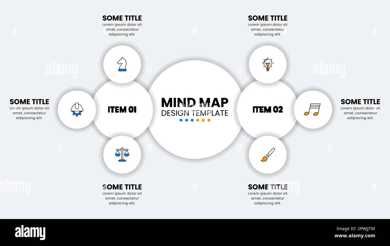 Infographic template with icons and 6 options or steps. Mind map. Can ...