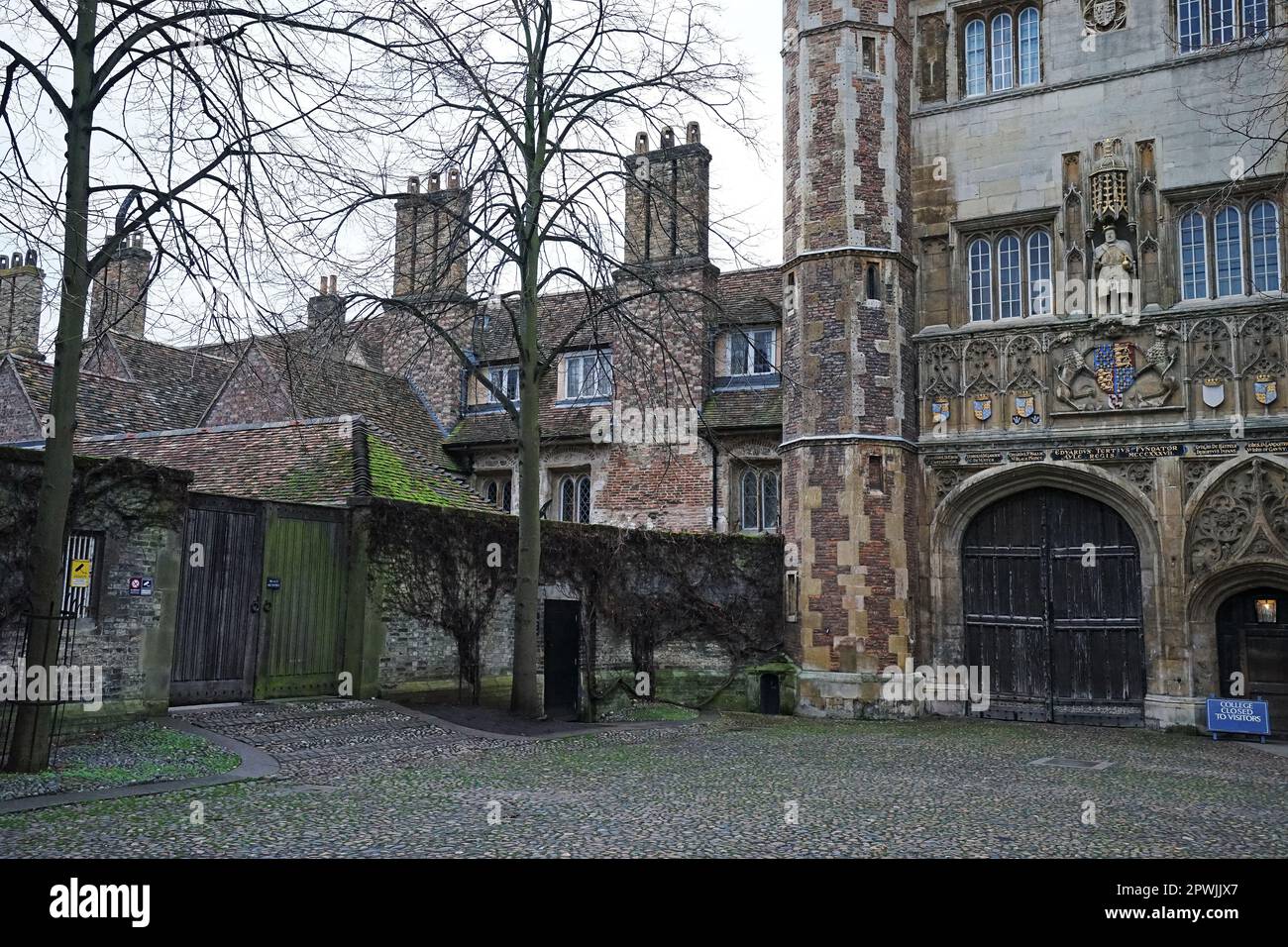 Exterior European architecture and building design of Trinity college ...