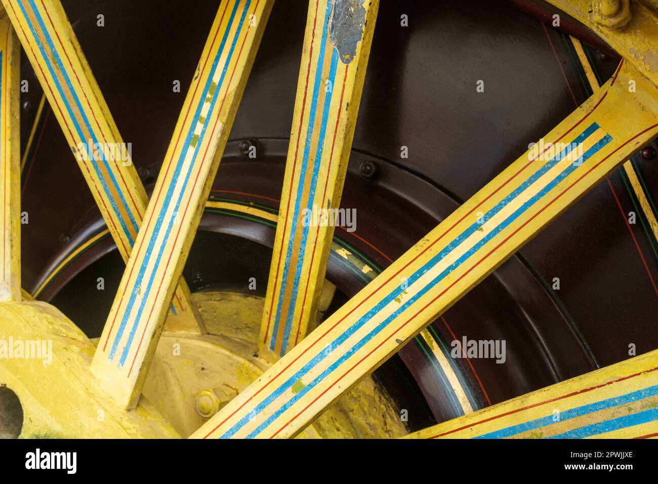 Traction engine wheels. Llandudno Victorian Extravaganza 2023 Stock ...