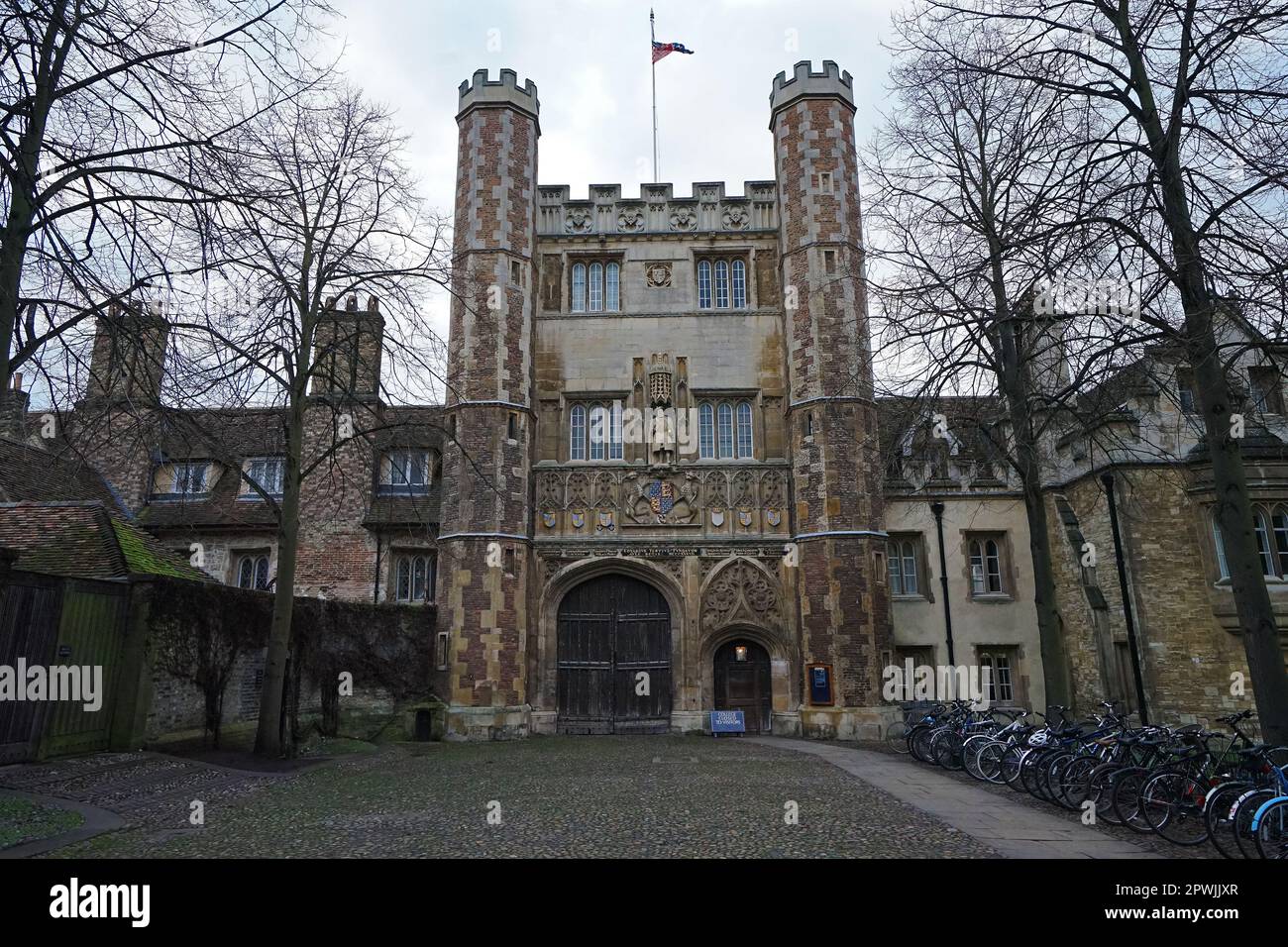 Exterior European architecture and building design of Trinity college ...