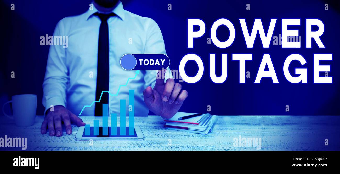 Text caption presenting Power Outage, Business idea The ability to ...