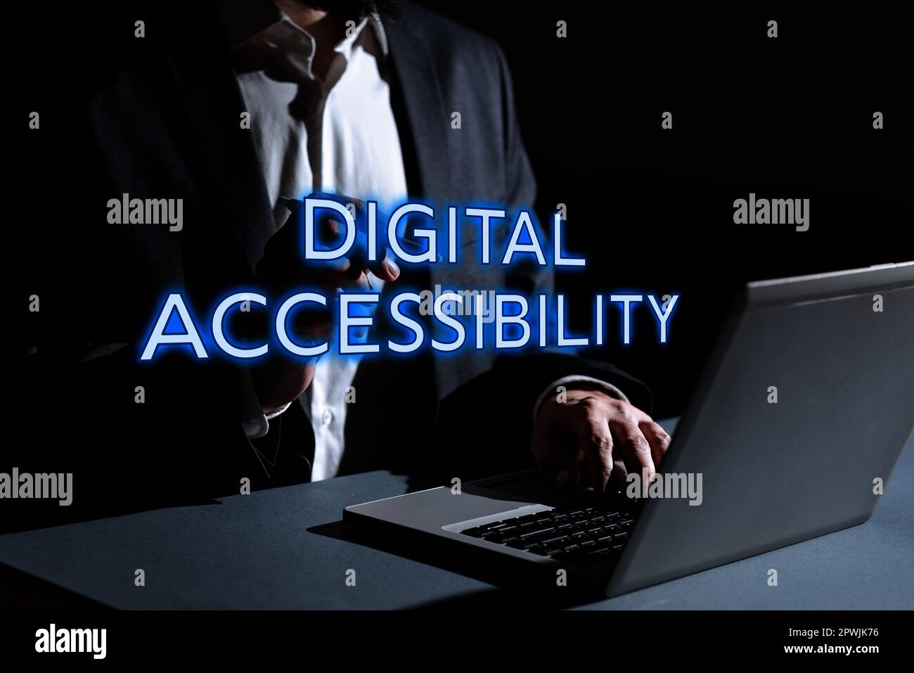 Hand writing sign Digital Accessibility, Business idea electronic ...