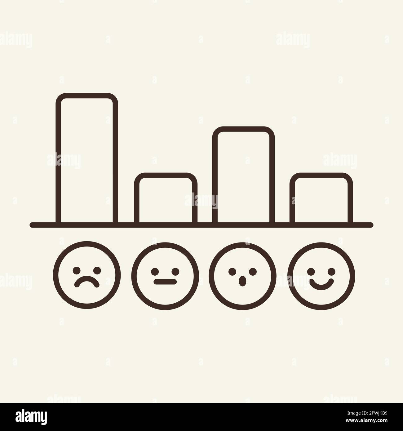 Customer rating bar chart line icon Stock Vector Image & Art - Alamy