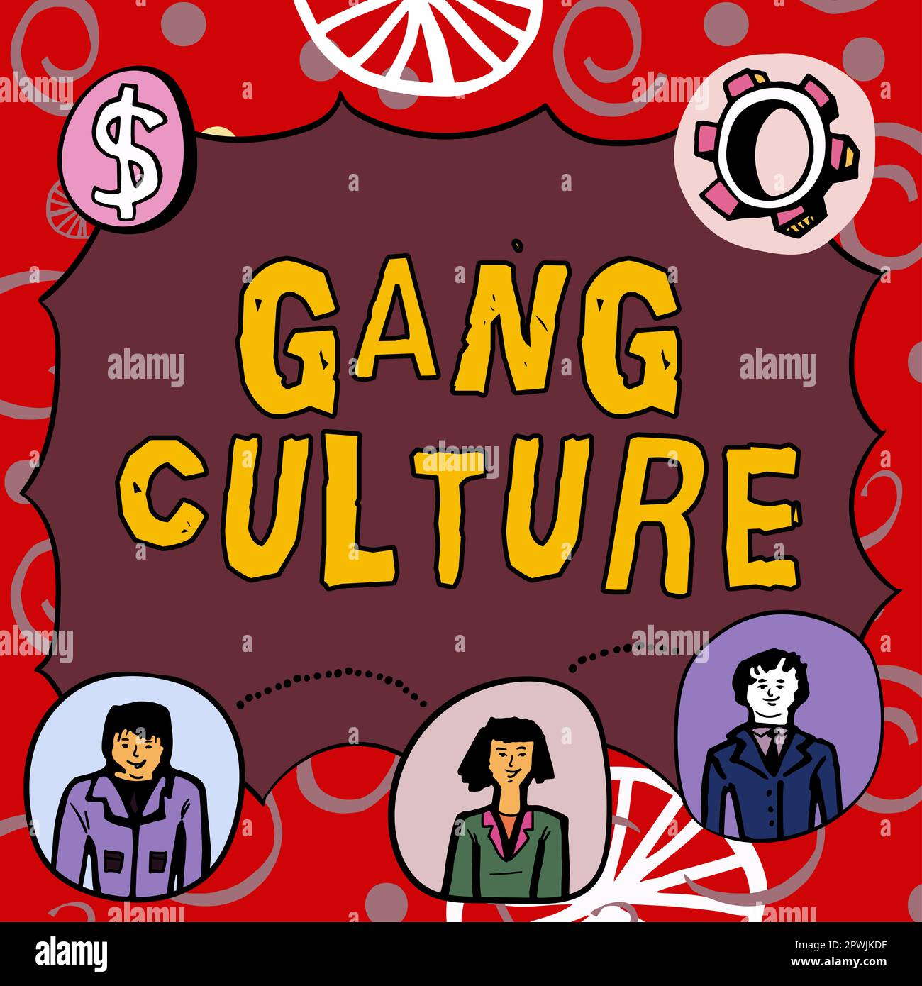 Text caption presenting Gang Culture, Conceptual photo particular ...