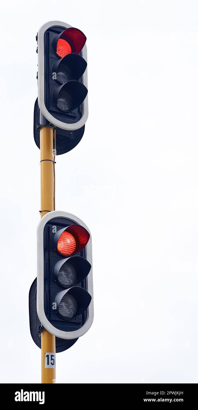 Red robot traffic light hi-res stock photography and images - Alamy