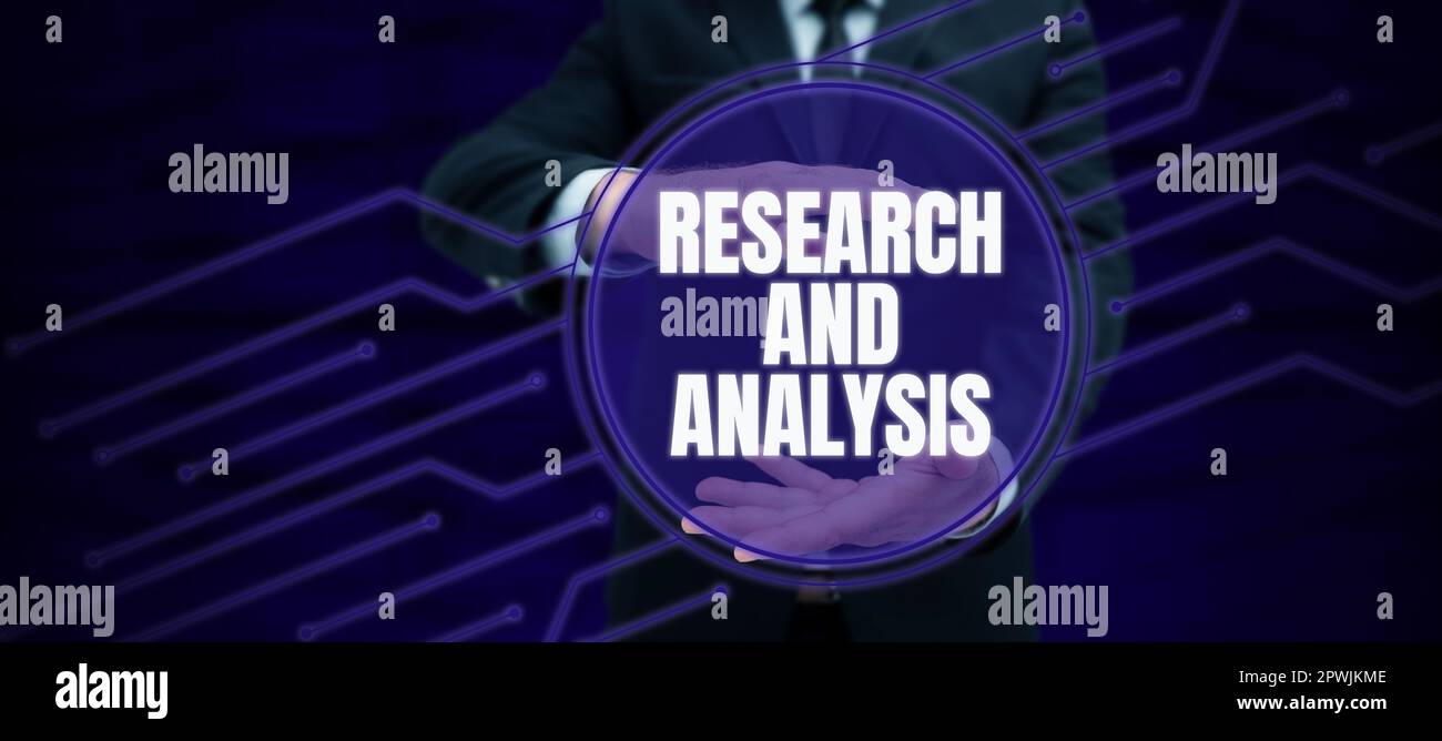 Text sign showing Research And Analysis, Word for Strategic Thinking ...